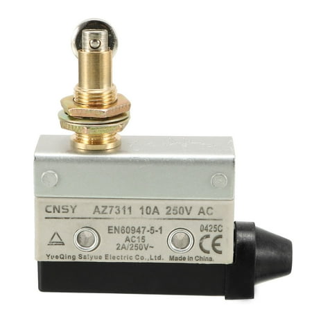 Panel Mounted Push Plunger Actuator Basic SPST Limit Switch AZ7310 ...