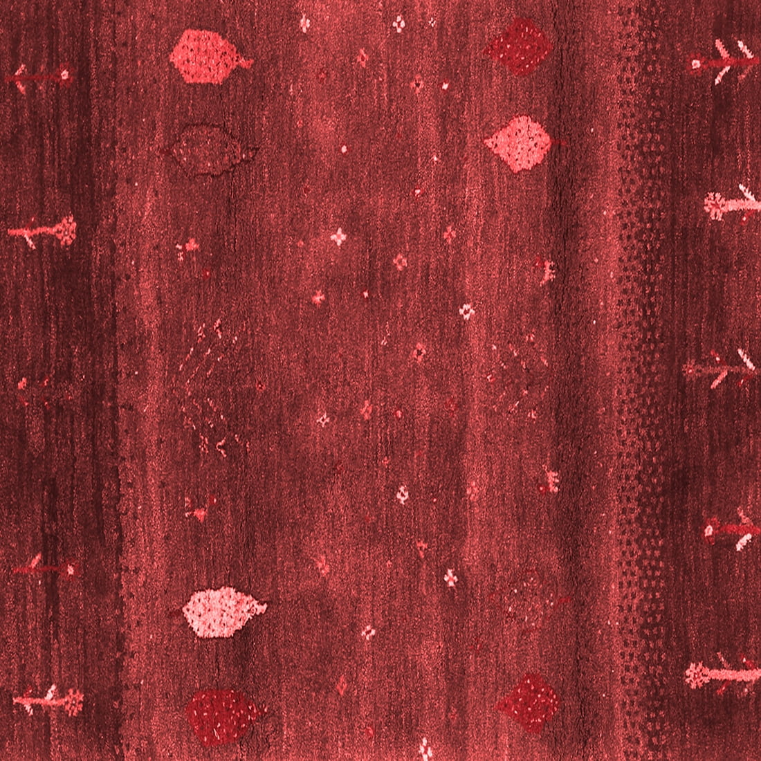 Ahgly Company Indoor Square Abstract Red Contemporary Area Rugs, 6 ...