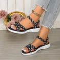 Byworldtasic Women's Polka Dot Comfort Sandals Open Toe Adjustable ...