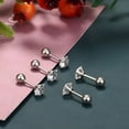 DESIGNICE 10 Pairs 316L Stainless Steel Earrings Round Cubic Zirconia ...