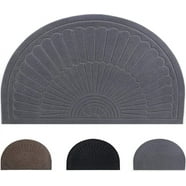 "Durable Half Round Rubber Doormat, Indoor/Outdoor, Non Slip, 18"" x 30 ...