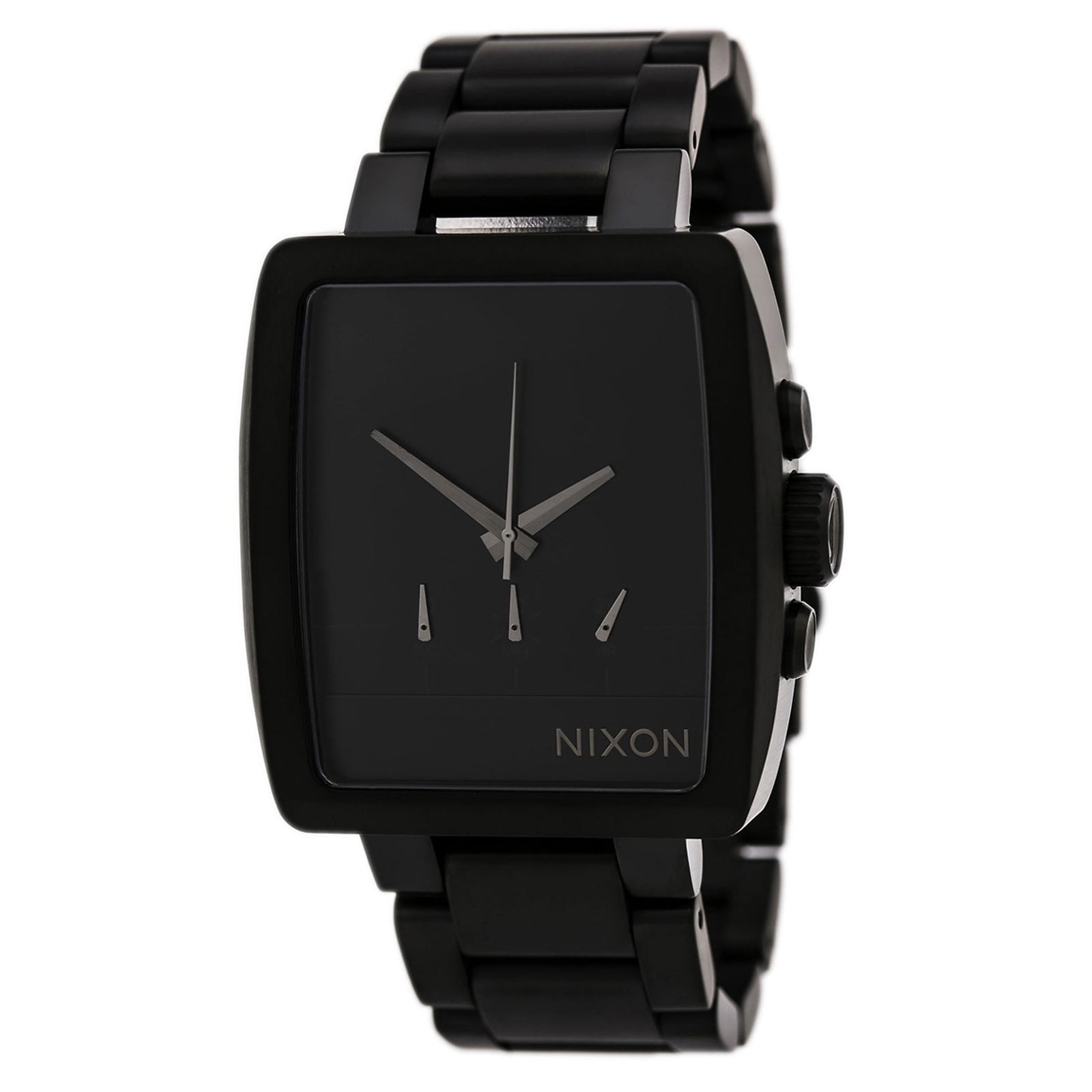 Nixon Men's A324001 The Axis Black Dial Black IP Steel Bracelet ...