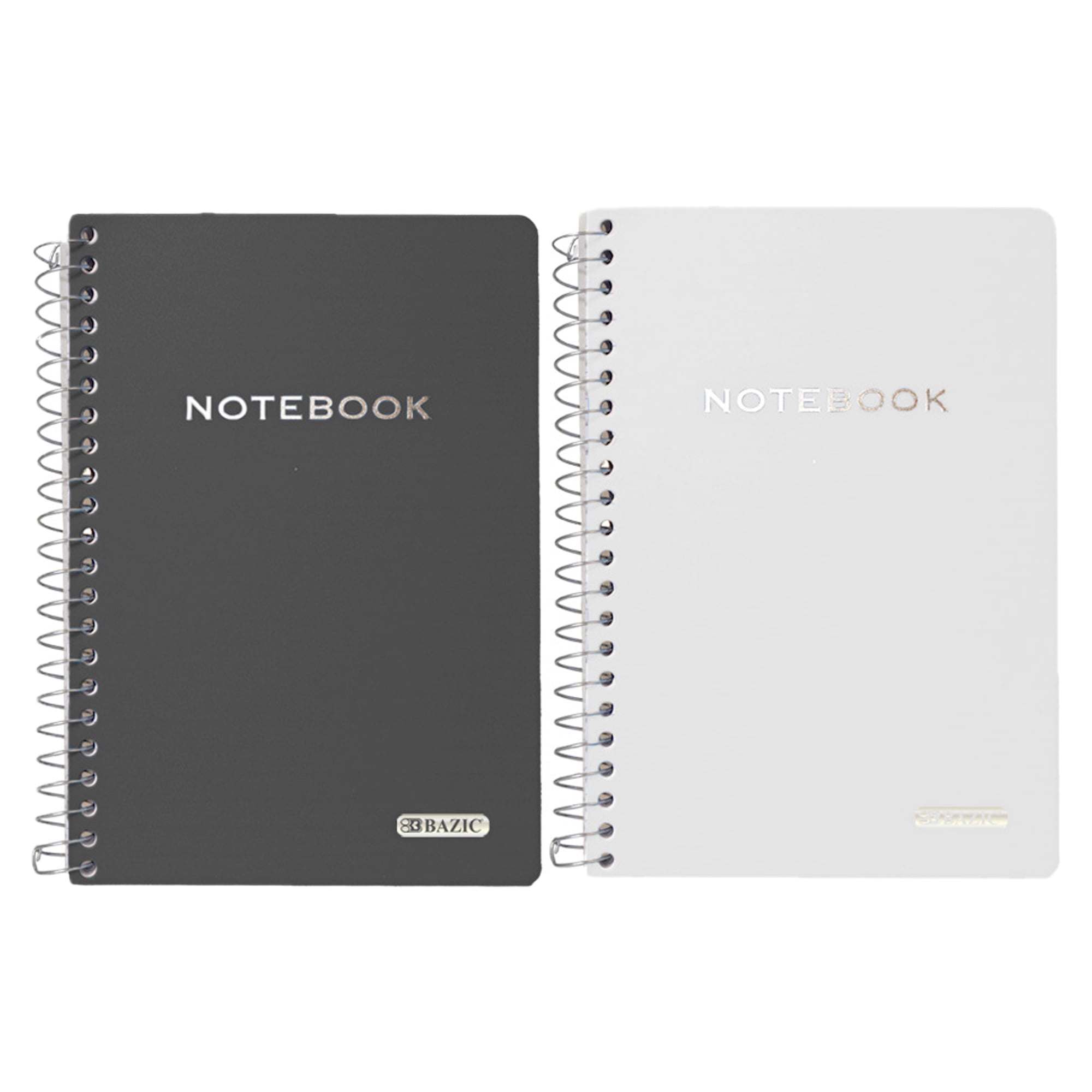 BAZIC College Ruled Poly Cover Spiral Notebook 100 Sheet 5" x 7 ...