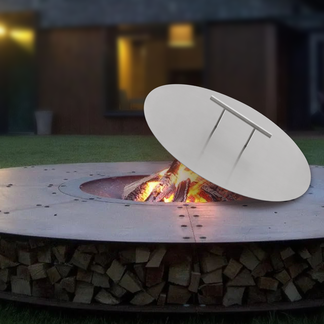 MONIPA Round Fire Pit Burner Pan Cover 304 Stainless Steel for 20in ...