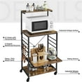 SmileMart Kitchen Baker's Rack Storage Cart on Wheels with Side Hooks ...