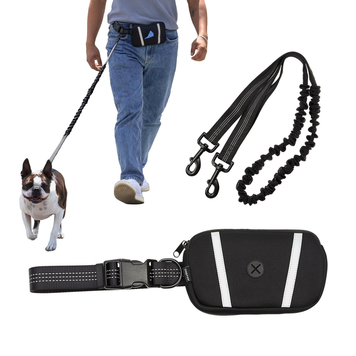 Click here for One Paw  Hands Free Dog Leash With Neoprene Pouch... prices