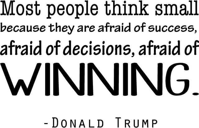 Vinyl Decal: Donald Trump Decal / Sticker - Wall Quote "Most people ...