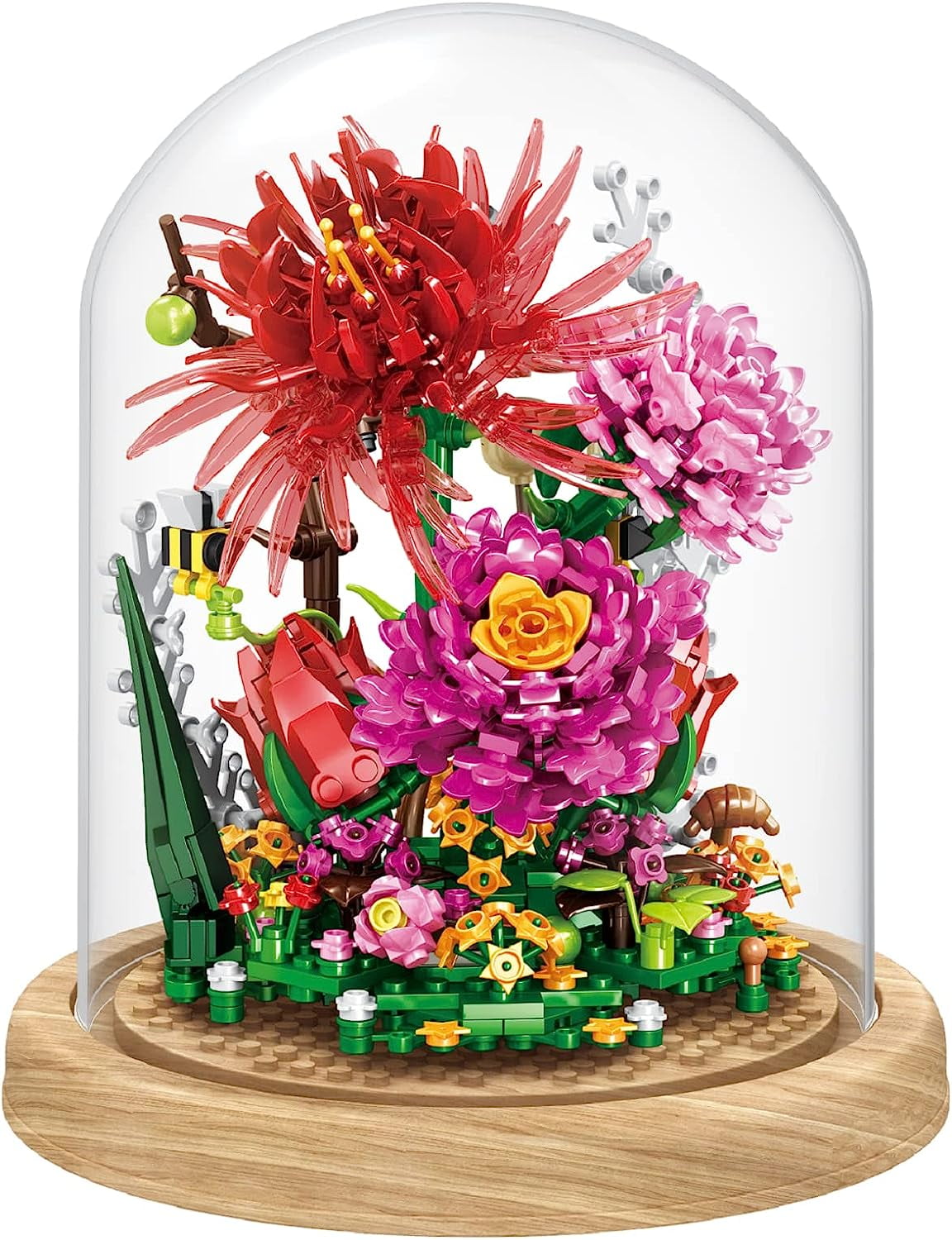 Flower Bouquet Building Kit,Forever Rose Flower Building Blocks Sets ...