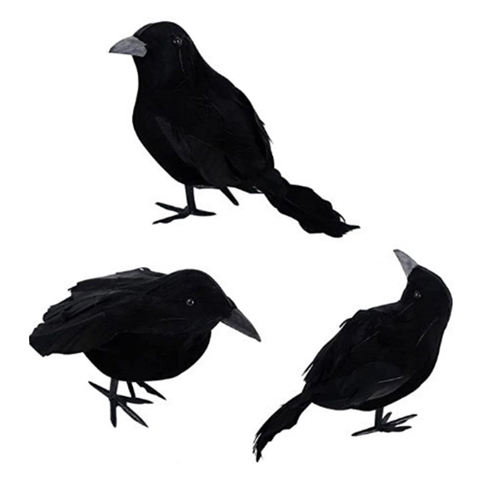 Trayknick Handmade Realistic Looking Foam Fake Crow Ornament Indoor ...
