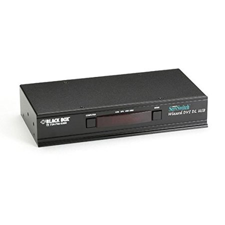 Black Box 4-Port Wizard Desktop KVM Switch DVI-D Dual-Link USB 2.0 ...