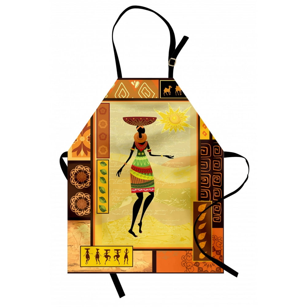African Apron African Girl Dressed in Ethnic under Sun Figure Folk ...