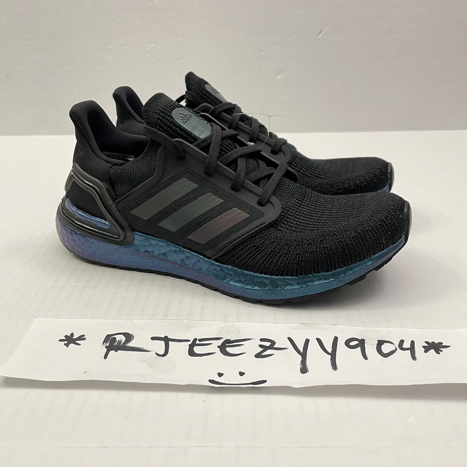 Mens Size 7 | Adi - das UltraBoost 20 Iridescent Running Shoes G55839 Black Cyan | Bodega ...