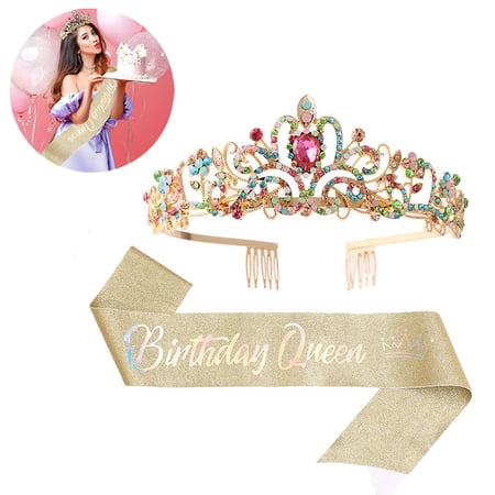 Crystal Crown Elegant Princess Crown Birthday Crown Women Rhinestone ...