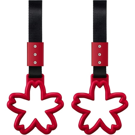 Compuye 2 Pieces JDM Tsurikawa Handle Ring Sakura Shaped Japanese ...