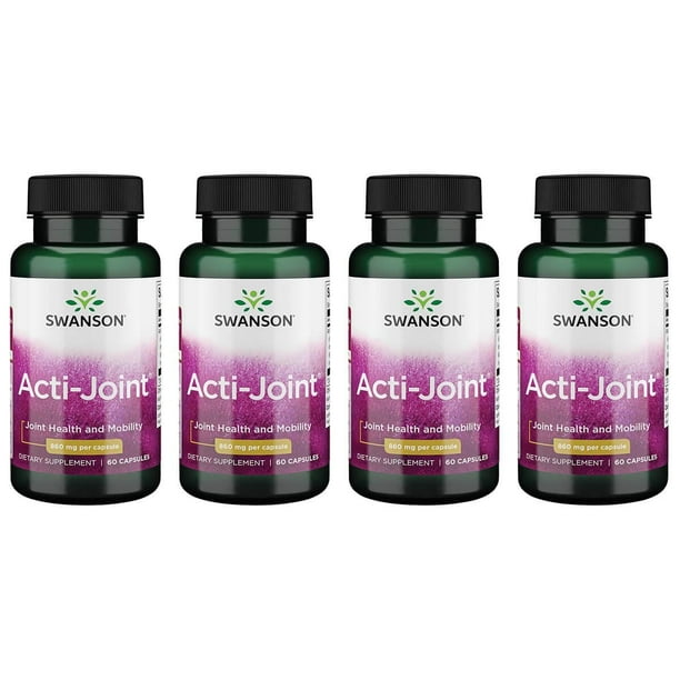 Swanson Acti-Joint 860 mg 60 Caps 4 Pack - Walmart.com