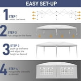 Ktaxon 10'x20' Pop Up Party Tent, Outdoor Canopy with Sidewalls, UV-Resistant, White - Walmart.com