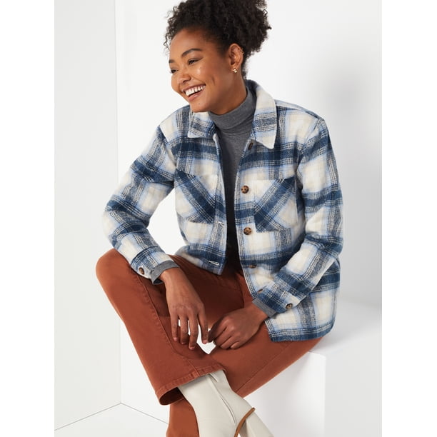 Time and Tru Women's Shacket - Walmart.com