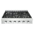 Slide-In Counter Gas Cooktop with 6 Sealed Italian Burners, Black ...
