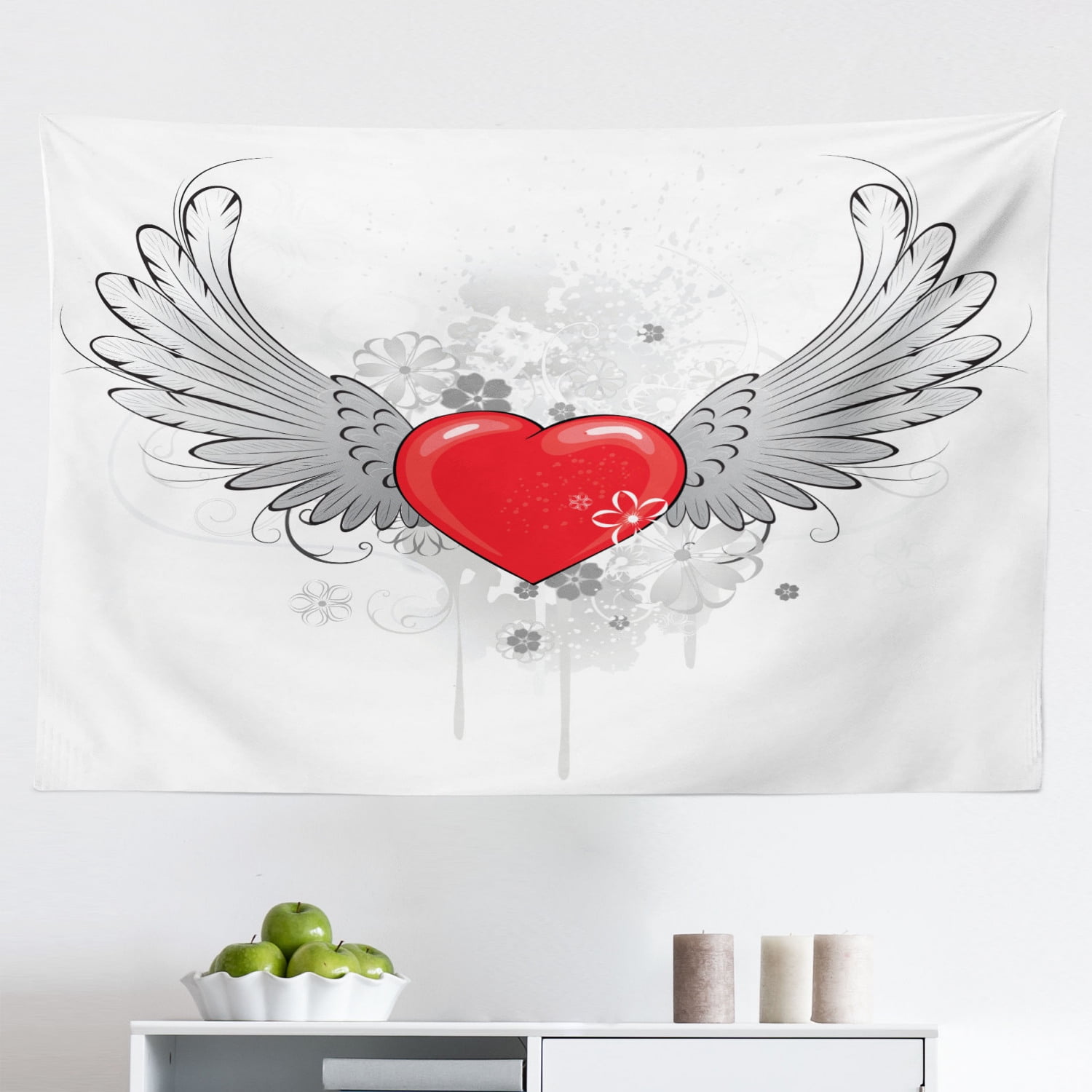 Angel Wings Tapestry, Renaissance Angelic Woman Beauty Baroque Rococo ...