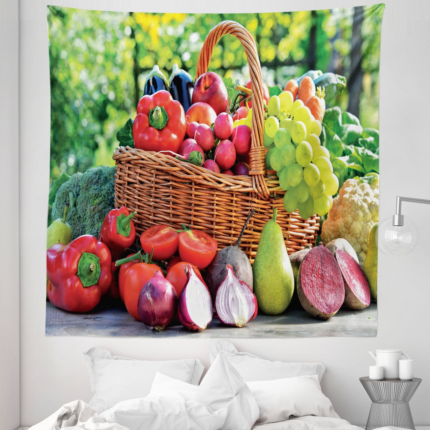 Food Tapestry, Vegetables and Fruits in the Garden Colorful Eats from ...