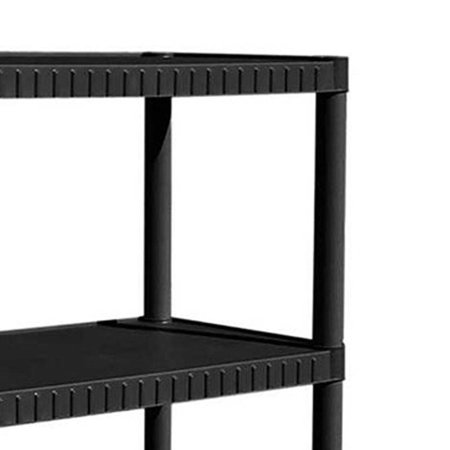 Contico 34 x 14 x 53 Inch 4 Tier Resin Indoor and Garage Storage Shelf ...