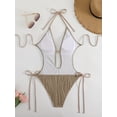 Chic Backless Halter One-Piece Swimsuit for Women - Sexy, High Stretch ...