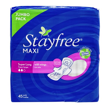 380040662001 UPC - Stayfree Maxi Super Long With Wings, Pads 45 | UPC ...