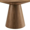 Modway Provision 47" Round Modern Style MDF Wood Dining Table in Walnut ...
