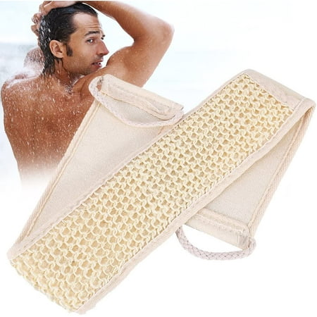 Natural Loofah Long Handle Exfoliating Back Strap for Bath Massage Body ...