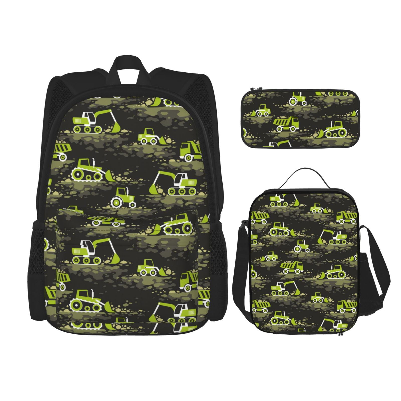 Fotbe Light Green Excavator Set Escolar 3 en 1 para Niños - Mochila ...