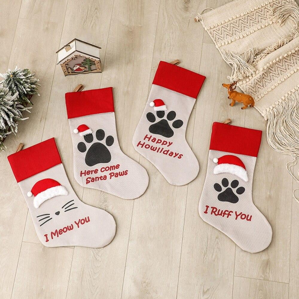JANDEL New Year Christmas Santa Claus Stockings Xmas Tree Hanging ...