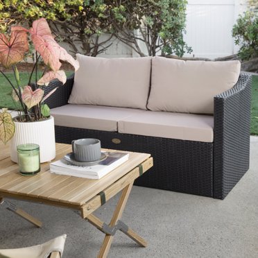 Barton Outdoor Storage Bench Deck Box Wicker Patio Furniture Water ...