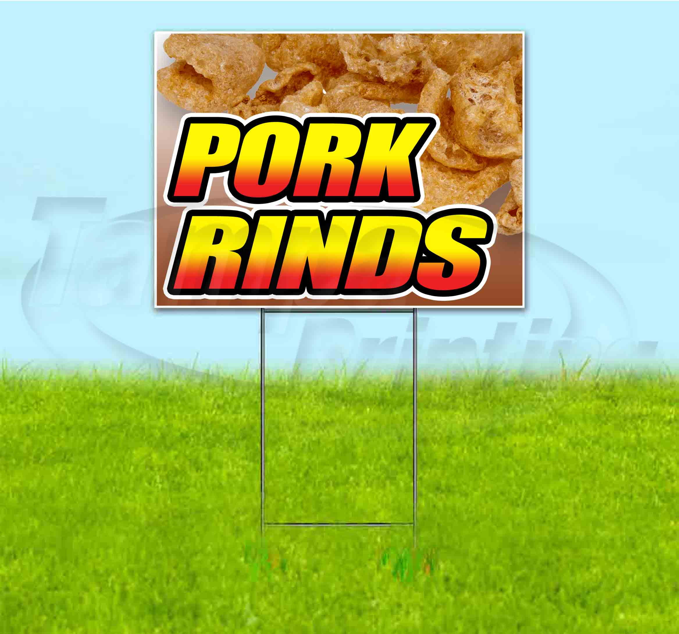 Pork Rinds (18" x 24") Yard Sign, Includes Metal Step Stake - Walmart.com