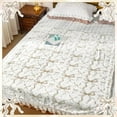 Beige Bow Throw Blanket Preppy Blanket Coquette 50" x 60" Flannel Soft ...