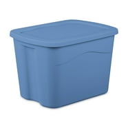 Sterilite 20 Gallon Latch Tote, Lightweight Plastic Storage, Black ...