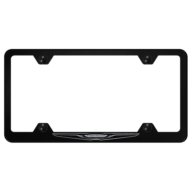 Chrysler Laser Etched Logo Wide Body License Plate Frame (Silver on ...