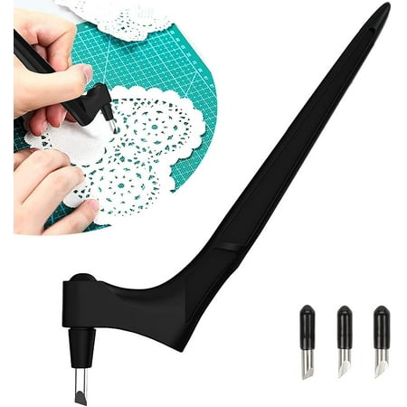 Craft Cutting Tool with 3 Blade, Art Utility Knives 360-degree Rotary ...