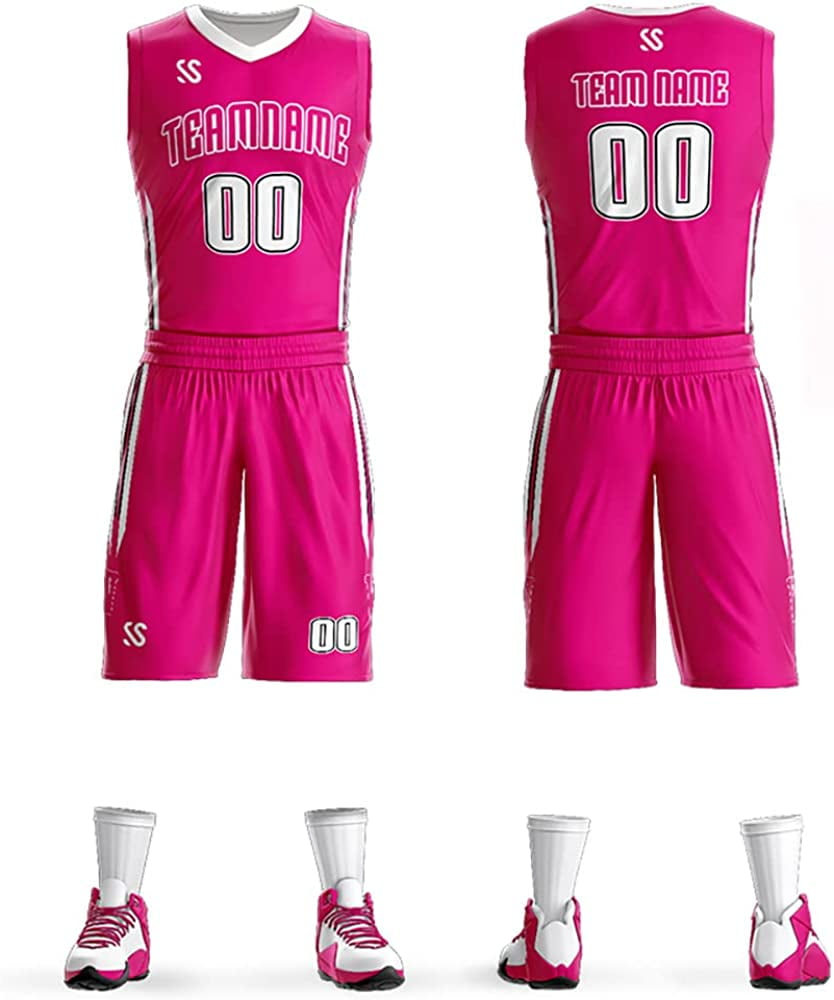 Basketball Jerseys For Men Full Sublimation Customizable Team Name Logo ...