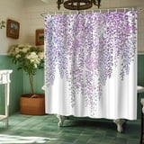 "Uokiuki Lilac Shower Curtain, Violet Wisteria Bathroom Decor ...