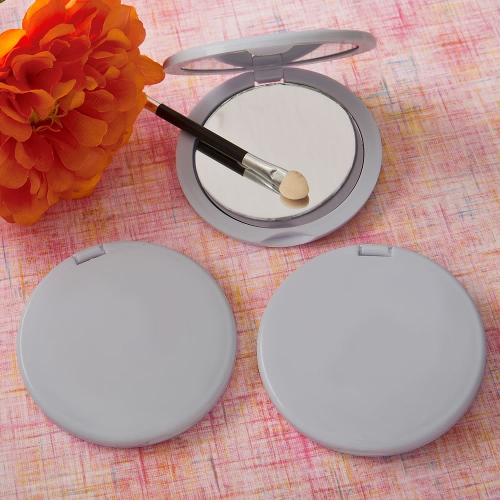 Pack of 24 Perfectly Plain Collection Silver Compact Mirrors wedding ...