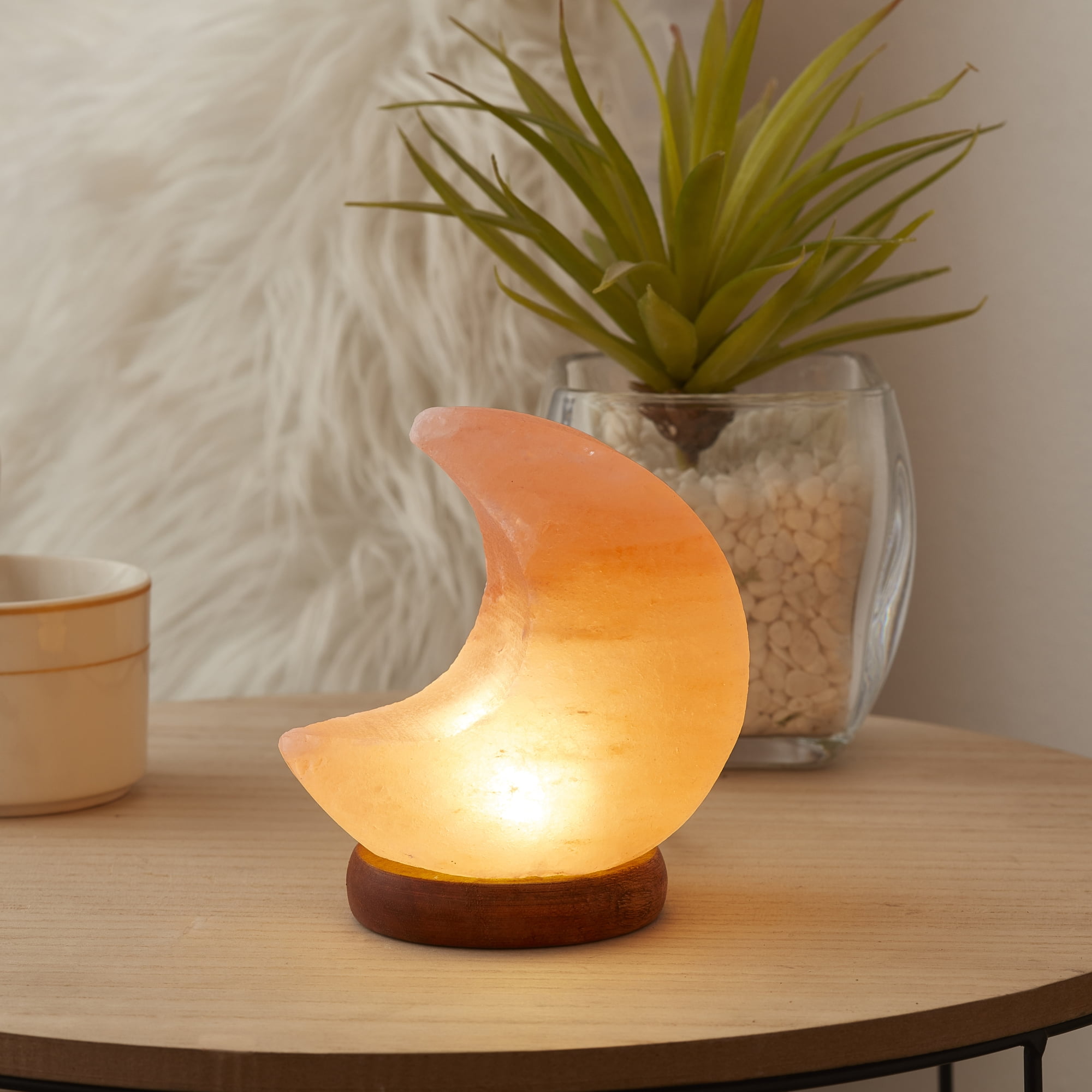 Loft Lyfe Jarrod Moon Salt Lamp 8 Color Modes, 3.5L x 3.5W x 4.3H ...