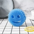 4PCS smiling face Dishwashing Sponge Cloth Strong Scouring Pad Kitchen ...
