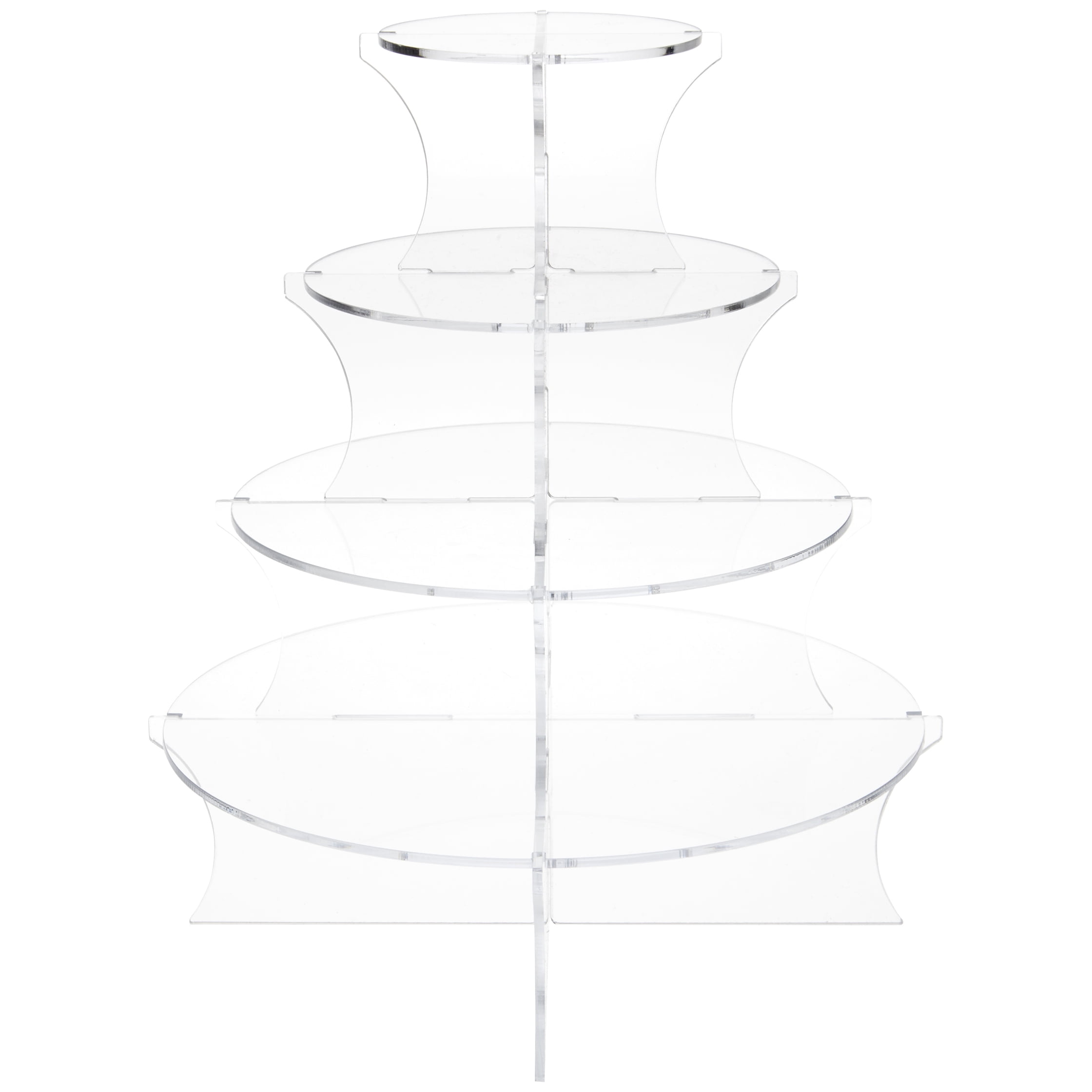 Plymor Clear Acrylic Graduated 4-Tiered Round Display Riser, 11.5" H x ...