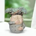 kowaku Funny Head Planter Plant Pot Ornament Figurine Cute Statue Resin ...