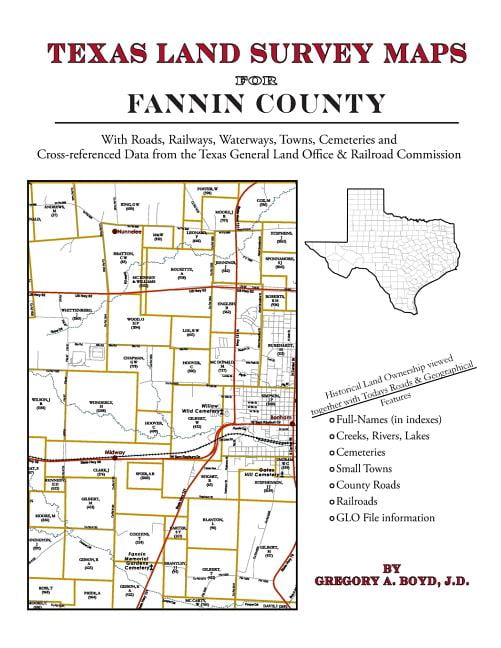 Texas Land Survey Maps for Fannin County (Paperback) - Walmart.com