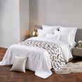 Abstract Retro Bed Runner Queen Size Tribes Man Playing Music Cartoon ...