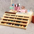 4-Tier Wooden Artist Storage Box | Expandable Kit for Pencils, Markers ...