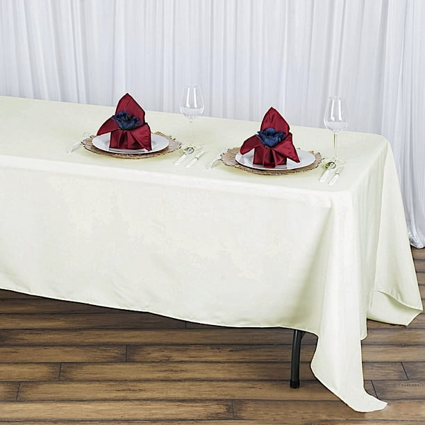BalsaCircle 72" x 120" Premium Polyester Rectangular Tablecloth Table ...