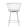 Weston Home Castor Windsor Metal Swivel Counter Stool with Low Spindle ...