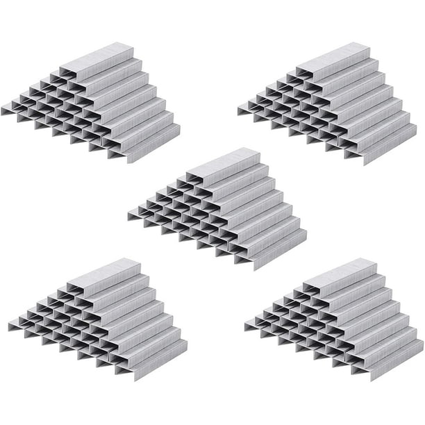 5 Pack of 5,000 Count Standard Staples, 26/6, ¼” Leg Length, Chisel ...
